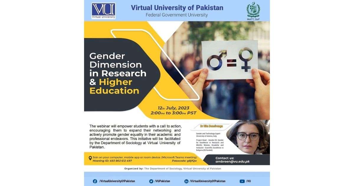 Webinar On Gender Dimensions In Research And Higher Education