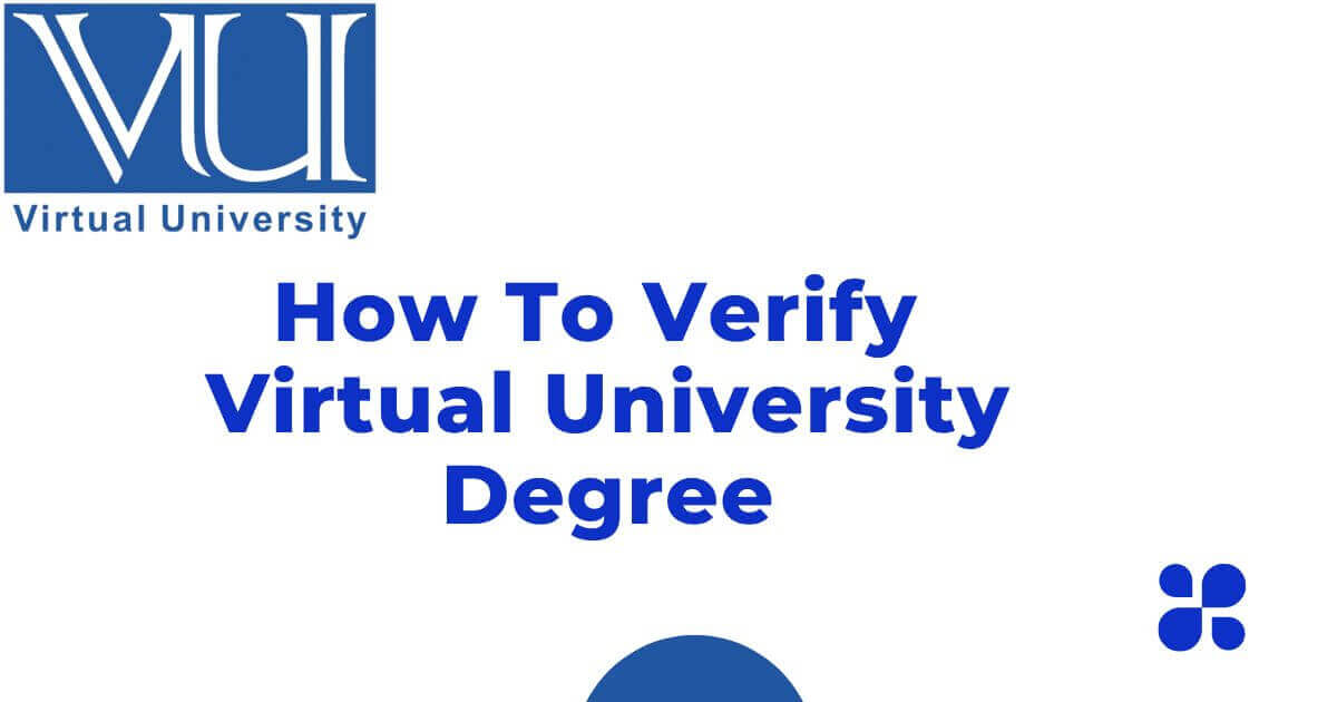 Virtual University Degree Verification 2024